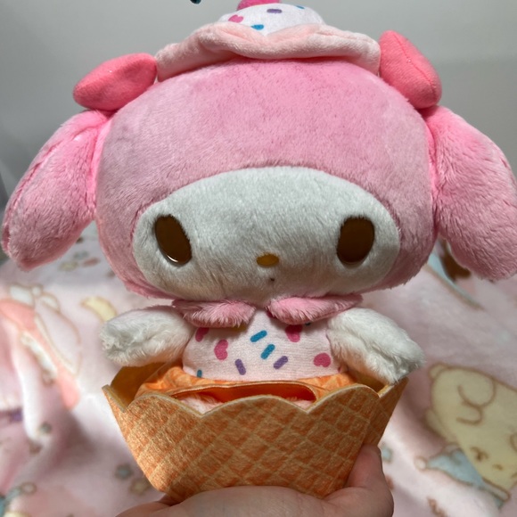 Sanrio | Other | My Melody Ice Cream Parlor Sundae Plush Sanrio Full Size Stuffed Plushie Nwt ...